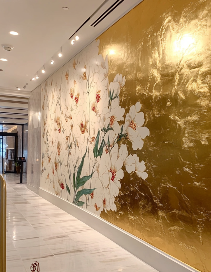 Custom Gold Leaf Murals | Hand-Applied Luxury Wall Art by mural artist ...