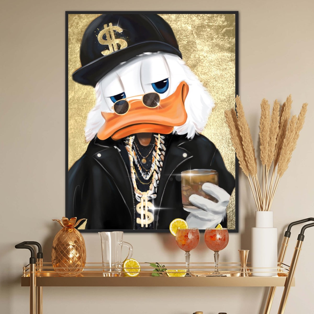 Golden Scrooge with Drink – Azaroffs