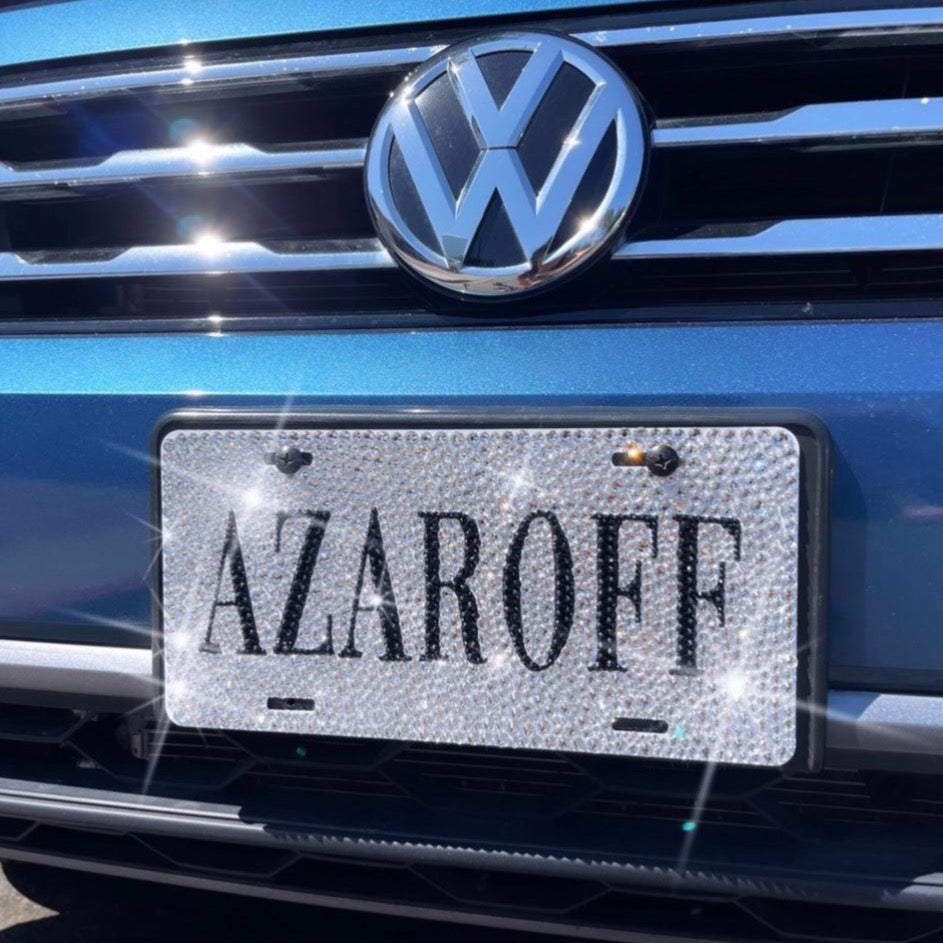 Customize Crystal Bling Sparky License Plate with Original Glitter ...